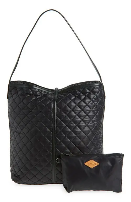 Mz Wallace Large Astor Quilted Hobo Bag - Black
