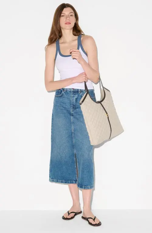 Mz Wallace Large Astor Quilted Hobo Bag - Sandy Linen
