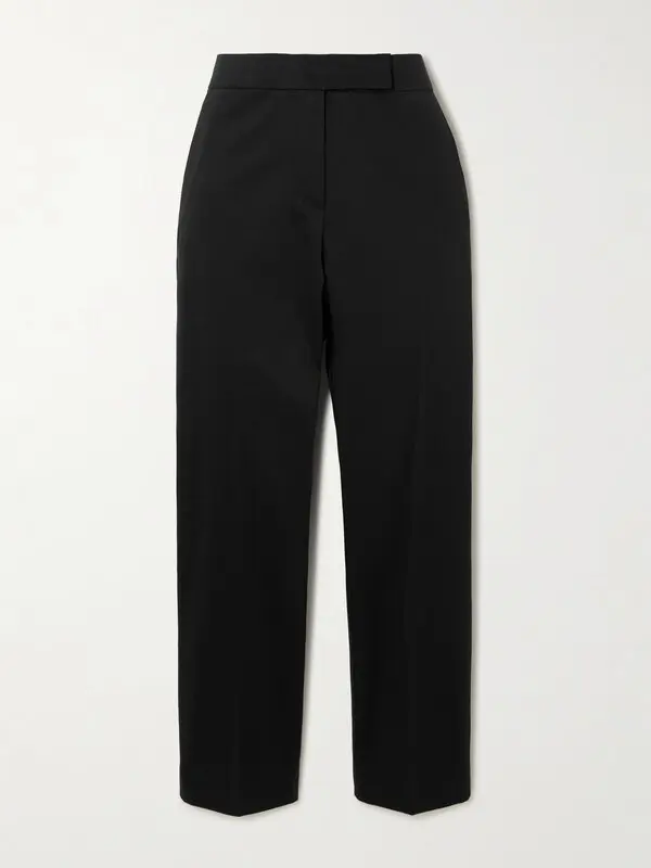 Max Mara Okra Cotton-blend Pants - Black