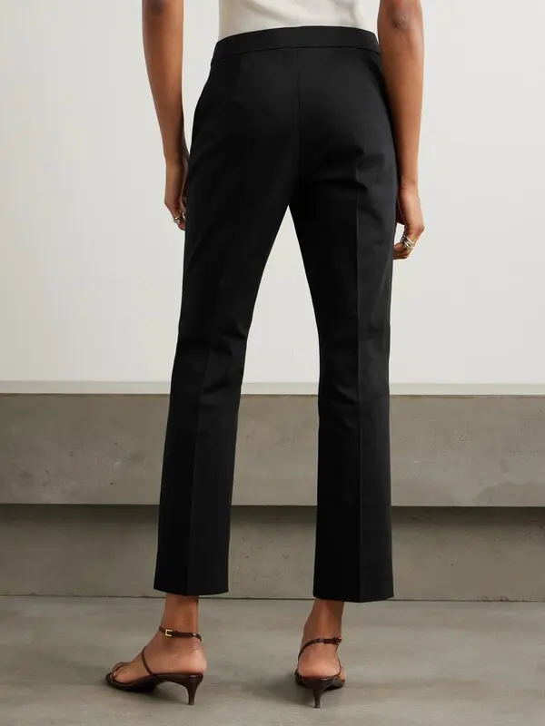 Max Mara Okra Cotton-blend Pants - Black
