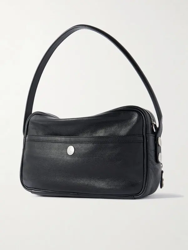 Acne Studios Camero Party Textured-leather Shoulder Bag - Black