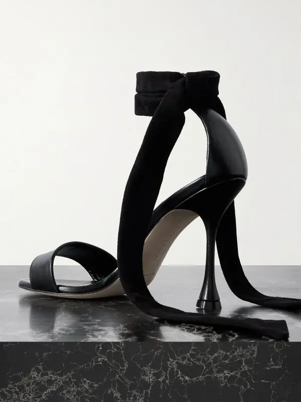 Manolo Blahnik Chastana 105 Leather Sandals