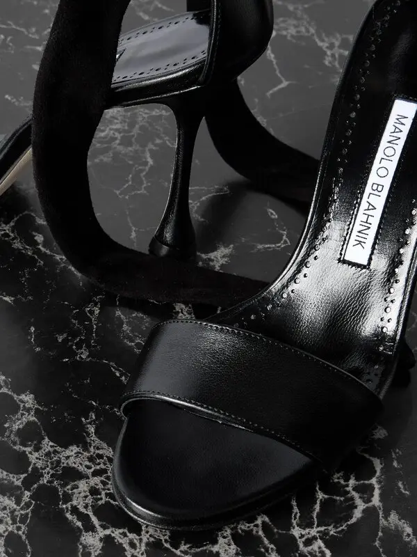 Manolo Blahnik Chastana 105 Leather Sandals
