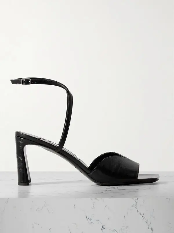 JIMMY CHOO Karli 75 Textured-leather Sandals