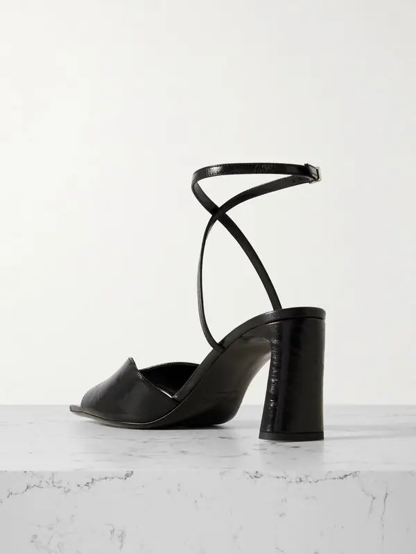 JIMMY CHOO Karli 75 Textured-leather Sandals