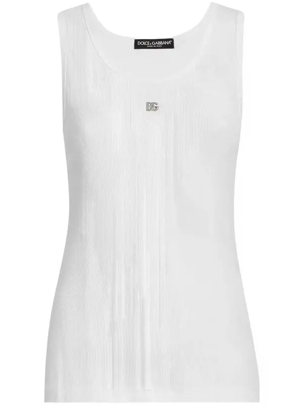 Dolce & Gabbana Logo Tank Top - White