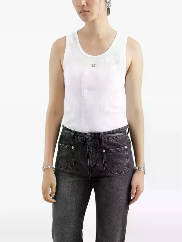Dolce & Gabbana Logo Tank Top - White