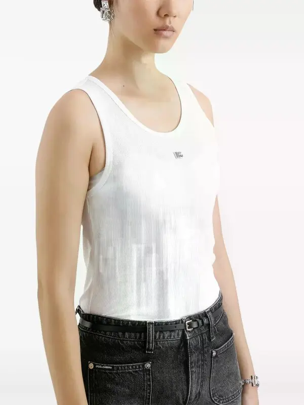 Dolce & Gabbana Logo Tank Top - White