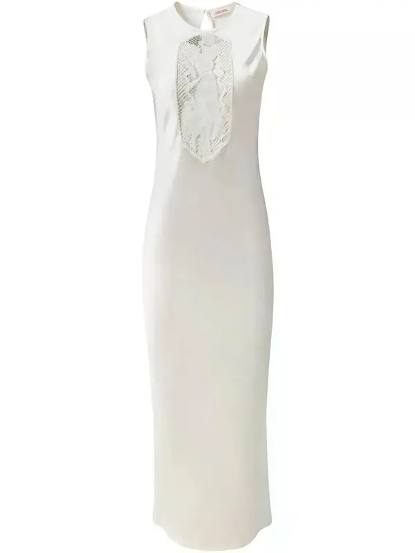Alejandra Alonso Rojas Cut-out Midi Dress - Neutrals