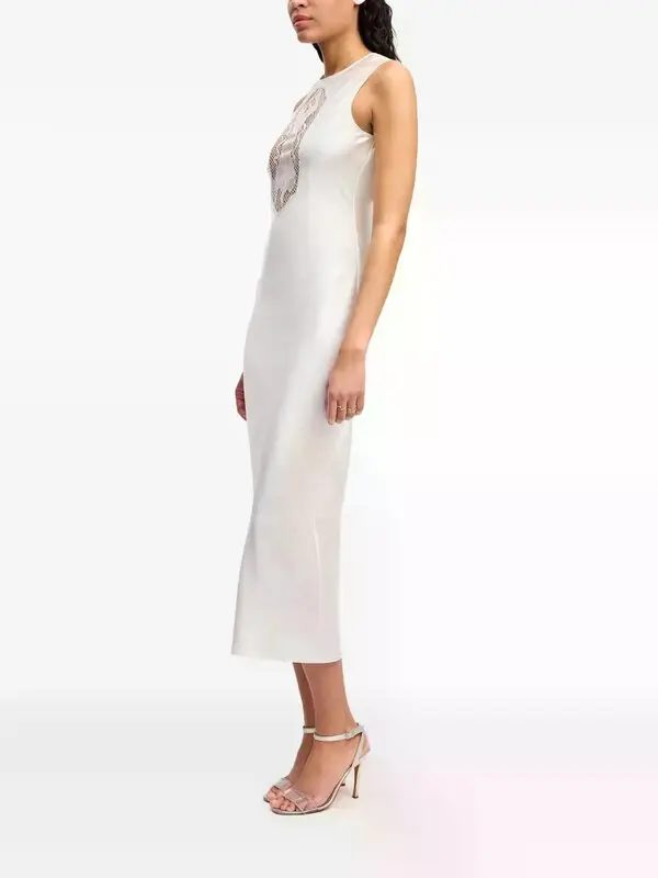 Alejandra Alonso Rojas Cut-out Midi Dress - Neutrals