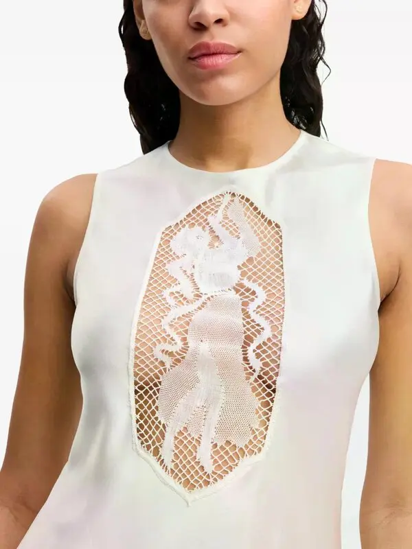 Alejandra Alonso Rojas Cut-out Midi Dress - Neutrals