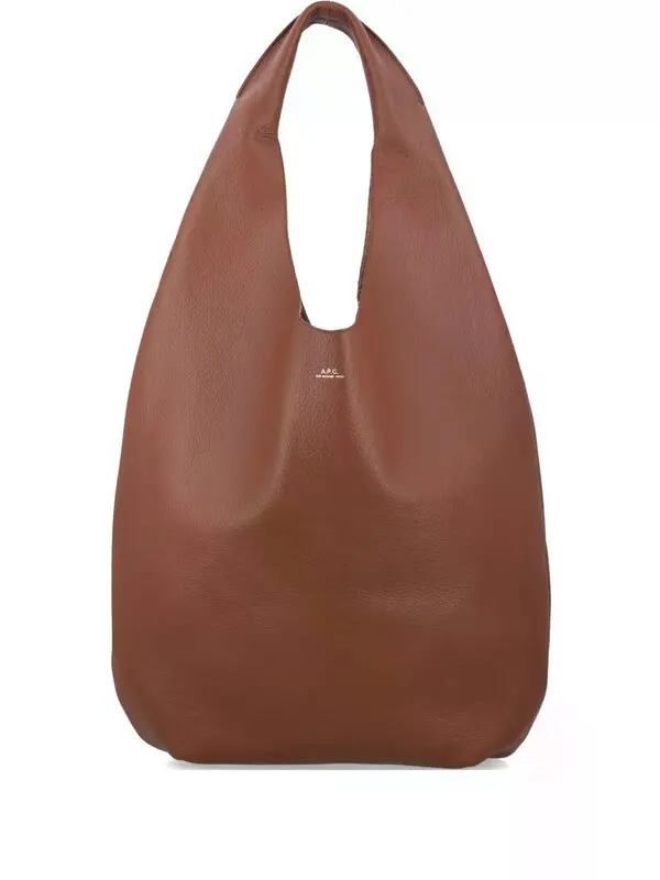A.p.c. Grained Leather Shoulder Bag - Brown