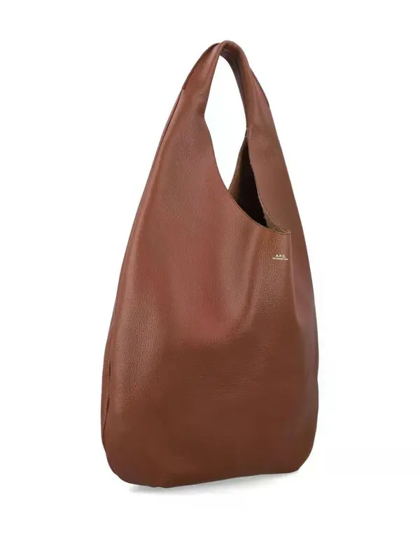 A.p.c. Grained Leather Shoulder Bag - Brown
