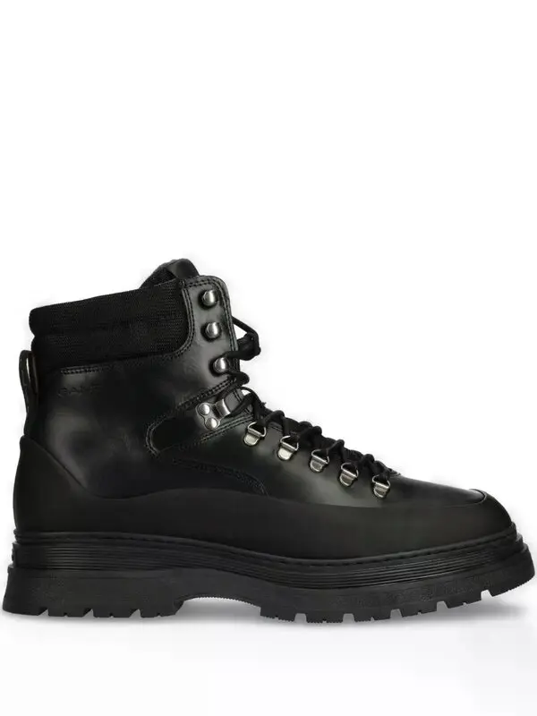 Gant Leather Lace Up Boots - Black