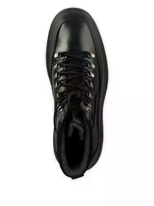 Gant Leather Lace Up Boots - Black