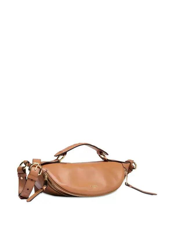 LANCEL Origami Zip Crossbody Bag - Brown