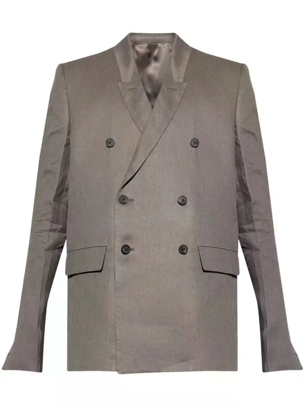 Rick Owens Double-breasted Linen Blazer