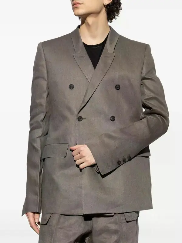 Rick Owens Double-breasted Linen Blazer