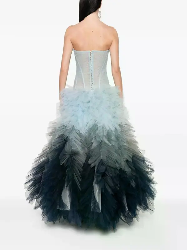 ANA RADU Gradient-effect Tulle Gown