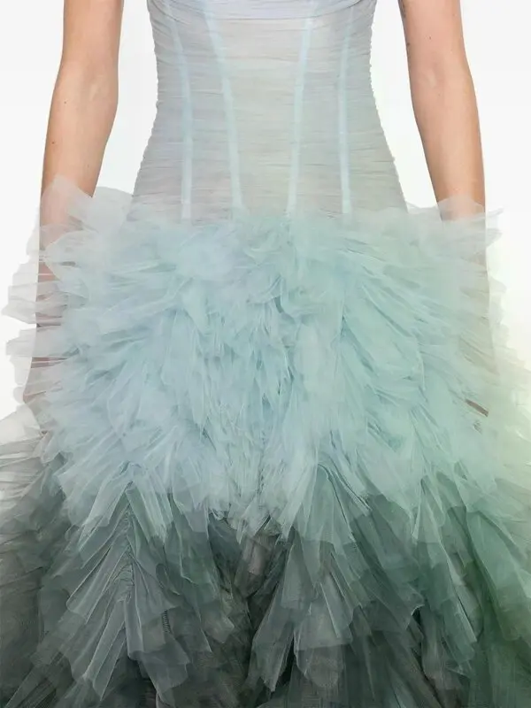 ANA RADU Gradient-effect Tulle Gown