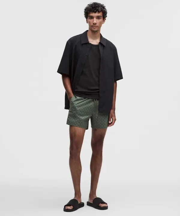 Lululemon Swim Short 5 - Square Diamond Screen Green Multi