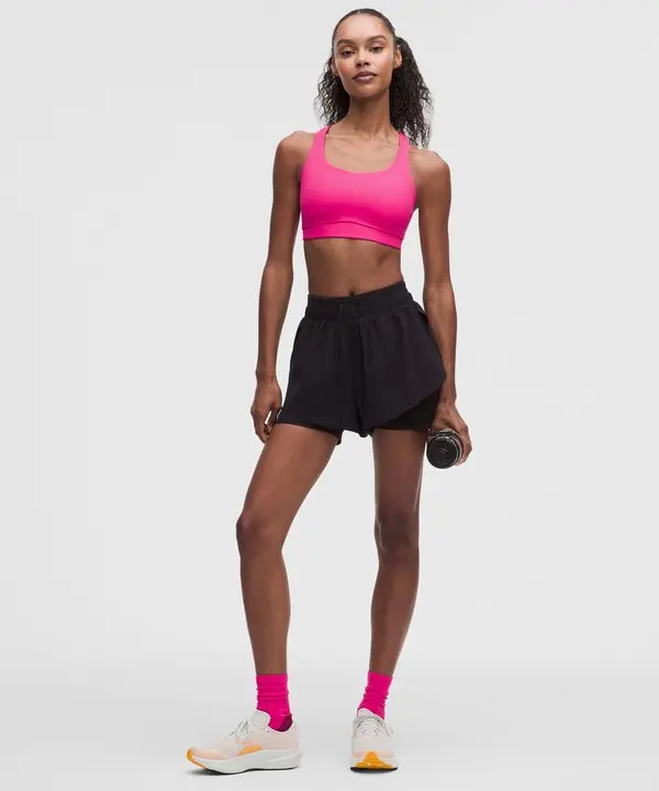 Lululemon Energy Bra Medium Support, B-d Cups - Flamingo Fun Tone