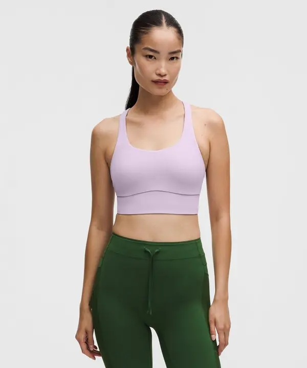 Lululemon Energy Longline Bra Medium Support, B-d Cups - Lilac Play