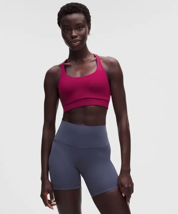 Lululemon Energy Longline Bra Medium Support, B-d Cups - Raspberry Rave