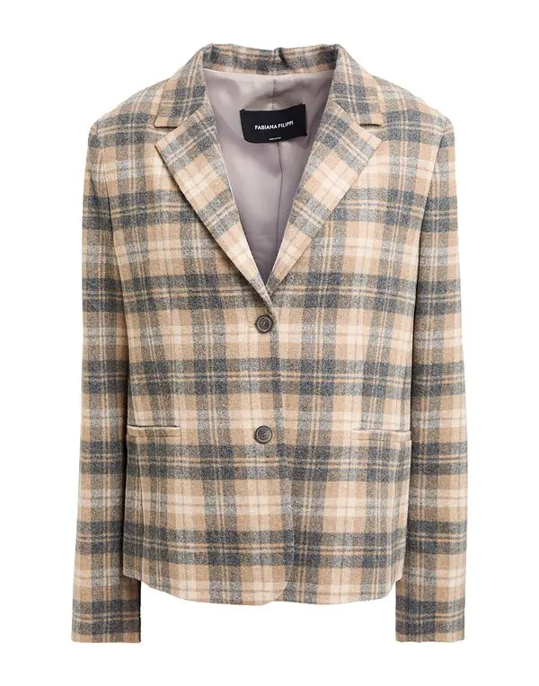 Fabiana Filippi Virgin Wool Tartan Blazer