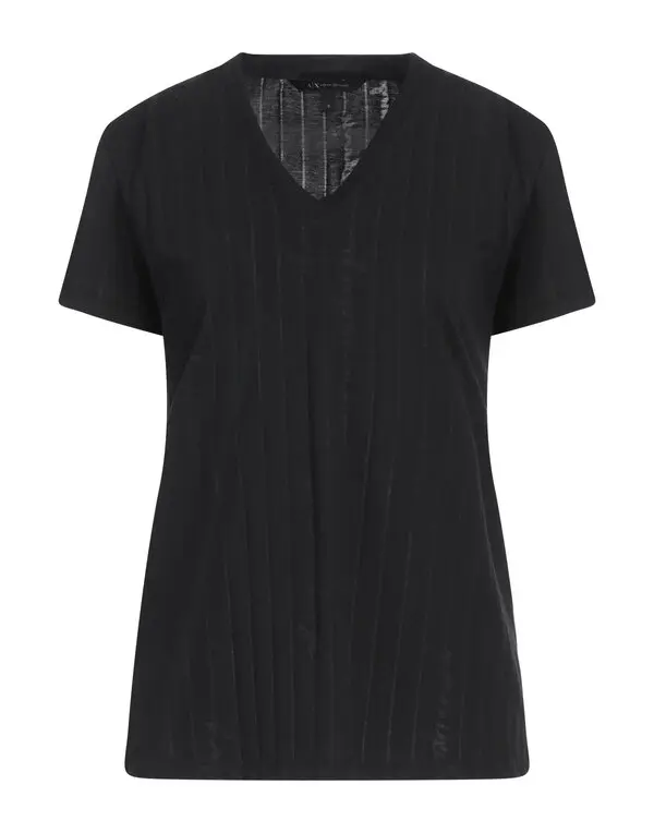 Armani Exchange T-shirt In Polyester And Cotton - Black