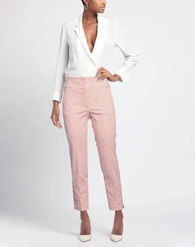 Peserico Coral Cotton Elastane Polka-dot Pants - Red