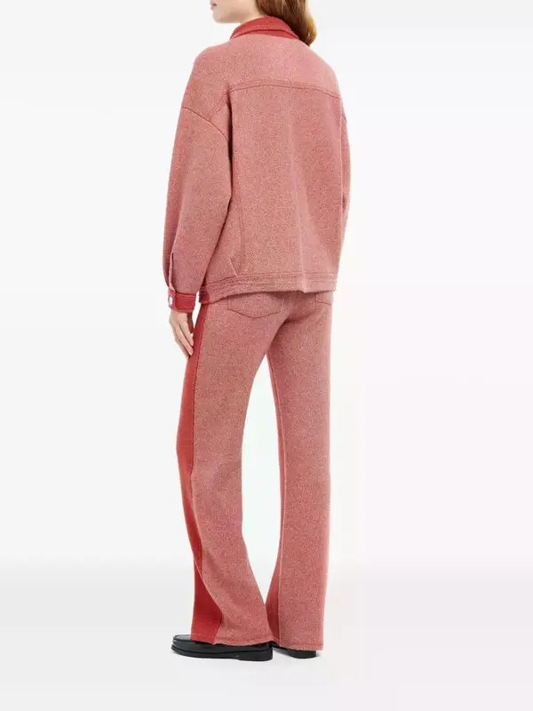 BARRIE Cashmere-cotton Denim Jacket - Red