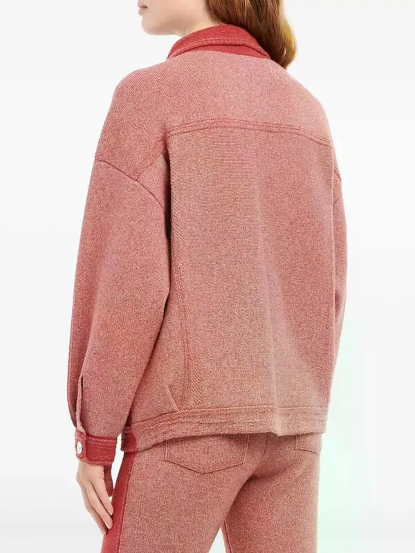 BARRIE Cashmere-cotton Denim Jacket - Red