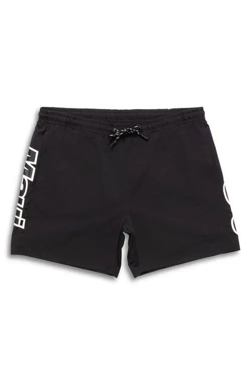 MAUI & SONS Billboard Nylon Swim Trunks - Black