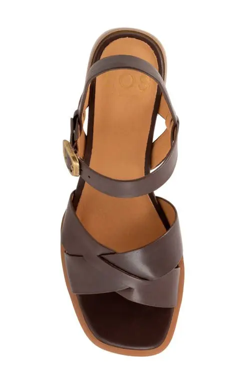 Eos Tega Ankle Strap Sandal - Chestnut