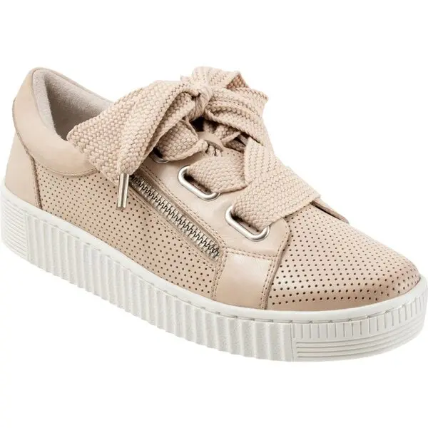 Eos Jovi Perforated Leather Sneaker - Birch