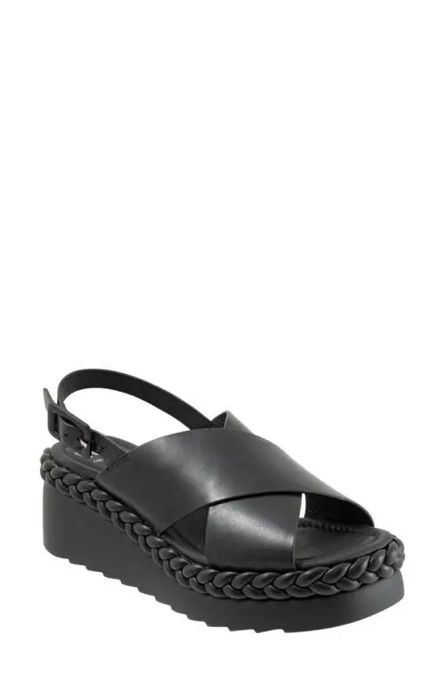 Eos Melia Platform Wedge Sandals - Black