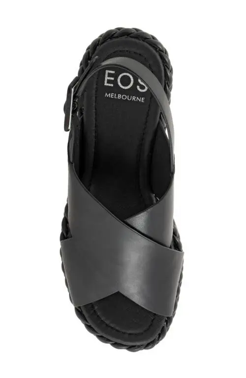 Eos Melia Platform Wedge Sandals - Black