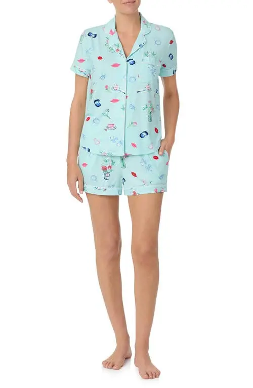 Kate Spade New York Print Short Pajamas - Blue/print
