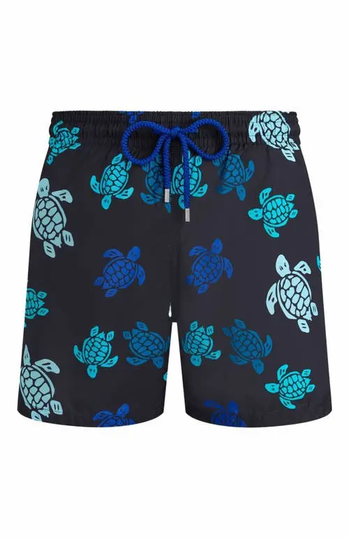 Vilebrequin Multicolor Tortues Swim Shorts - Noir
