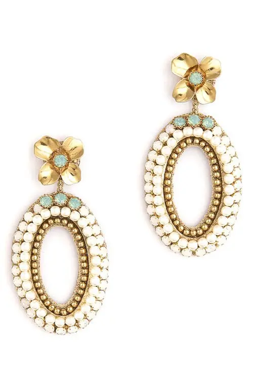 Deepa Gurnani Enola Drop Earrings - Mint