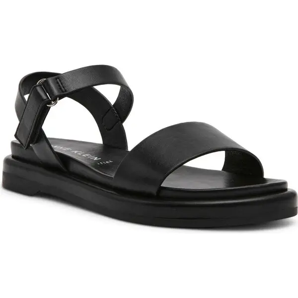 Anne Klein Elani Ankle Strap Sandals - Black