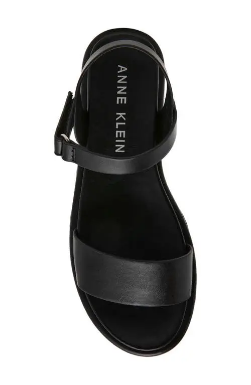 Anne Klein Elani Ankle Strap Sandals - Black
