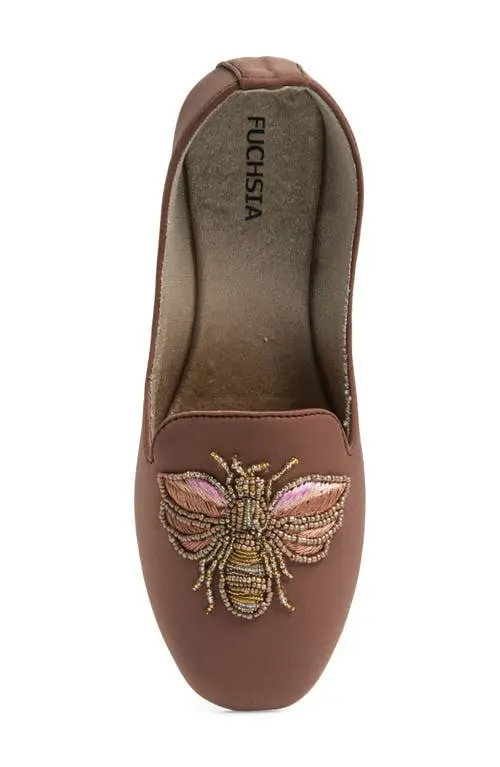 FUCHSIA Beaded Bee Loafer