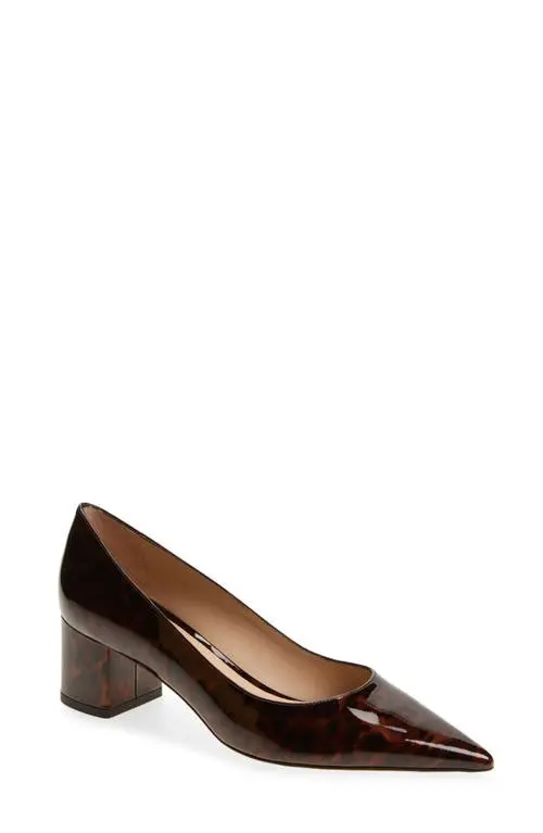 STUART WEITZMAN Power 50 Pump - Dark Brown Tortise