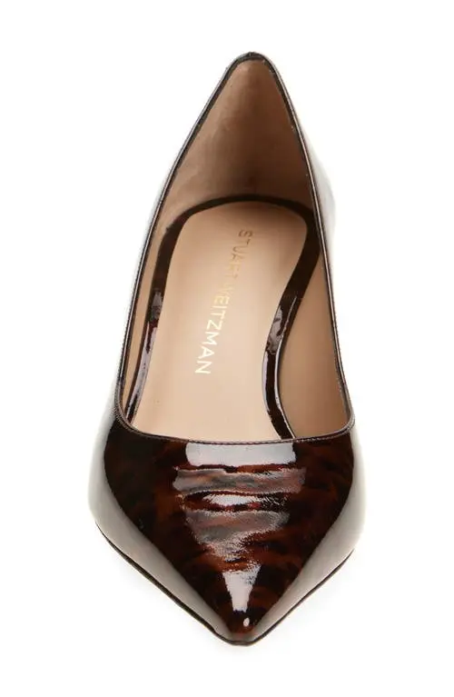 STUART WEITZMAN Power 50 Pump - Dark Brown Tortise
