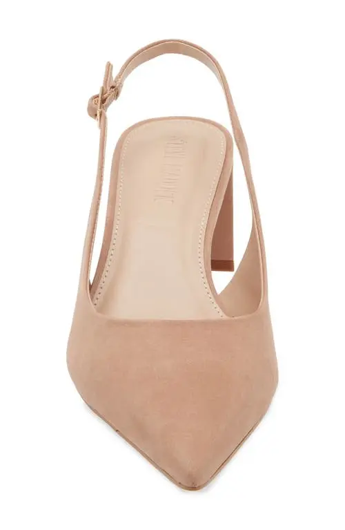 Steve Madden Robyn Pointed Toe Slingback Pumps - Tan Nubuck