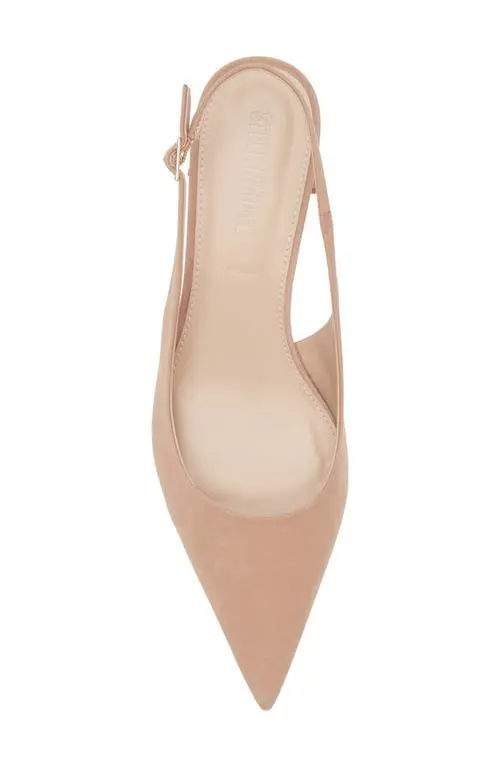 Steve Madden Robyn Pointed Toe Slingback Pumps - Tan Nubuck