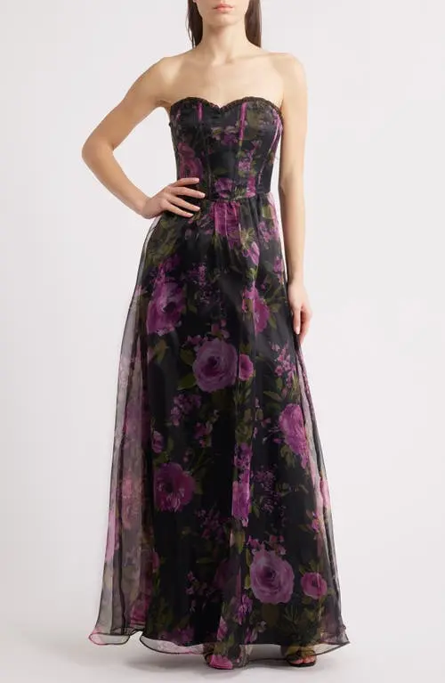 Lulus Hadley Floral Print Gown