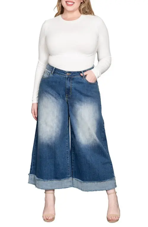 STANDARDS & PRACTICES High-waist Cropped Wide-leg Jeans